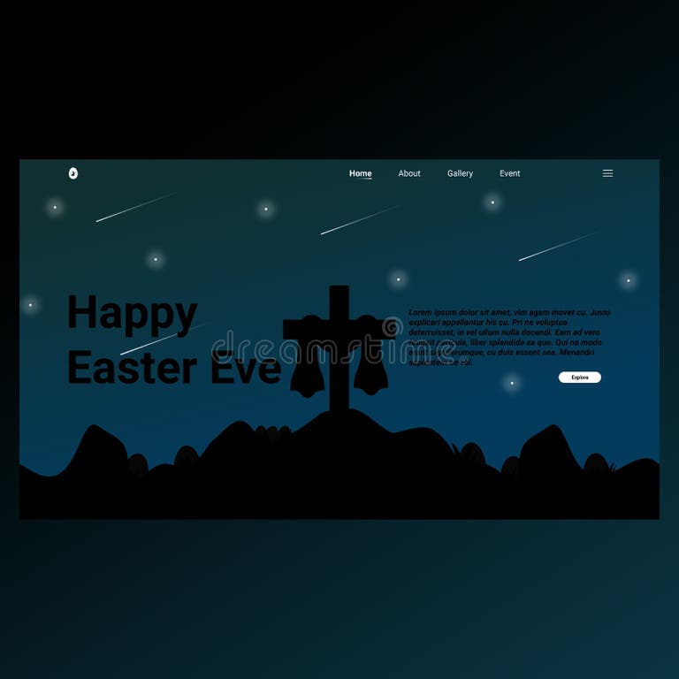 Happy Easter Eve stock vector. Illustration of beautiful - 174813218