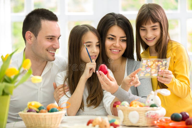 Easter family stock image. Image of creativity, eggs - 51432979