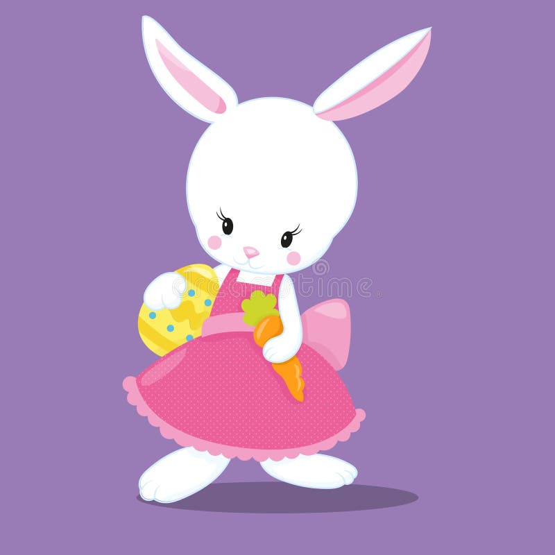 Happy Easter Female Rabbit 12 Stock Vector - Illustration of cartoon ...