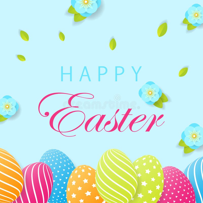 Happy Easter Festive Card. Easter Card with Egg Stock Vector ...