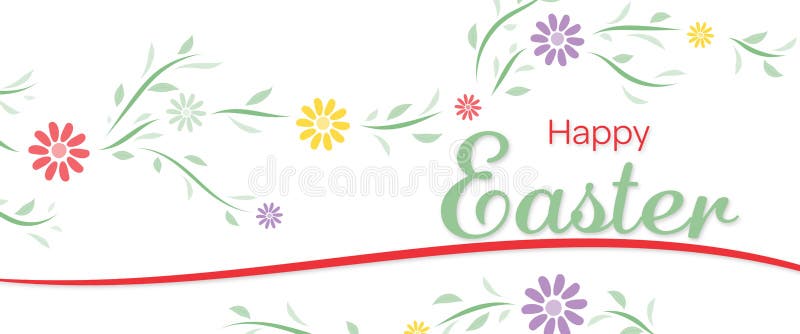 Happy Easter - Floral Pattern Stock Vector - Illustration of decor ...