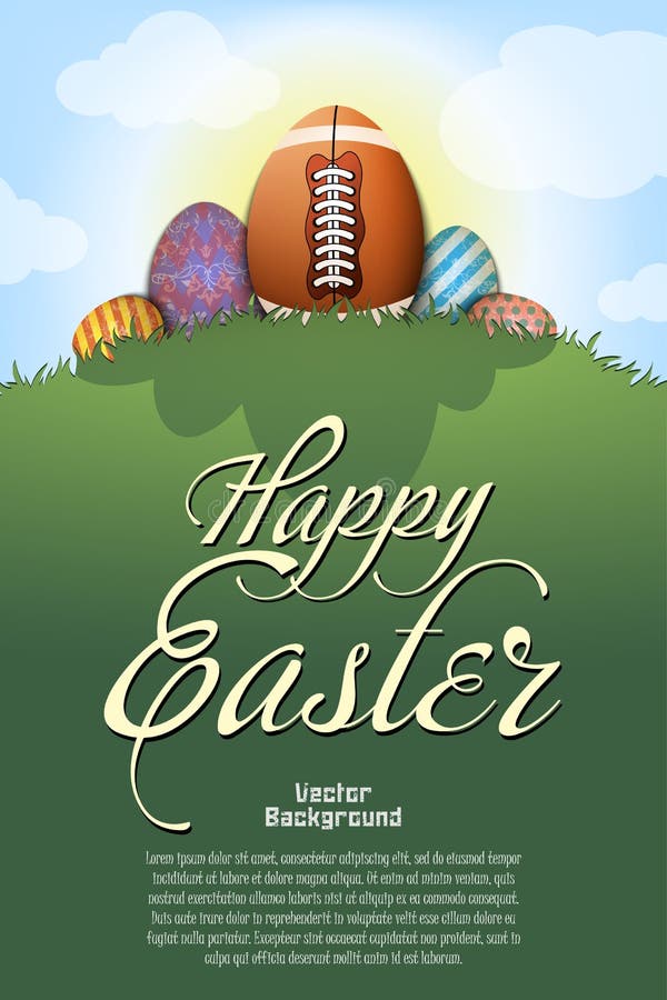 Happy Easter. Football Ball in the Form of Egg Stock Vector ...