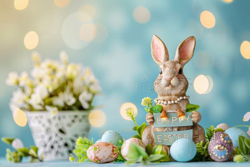 Happy Easter Get Well Soon Card Eggs Easter Celebration Basket. White ...