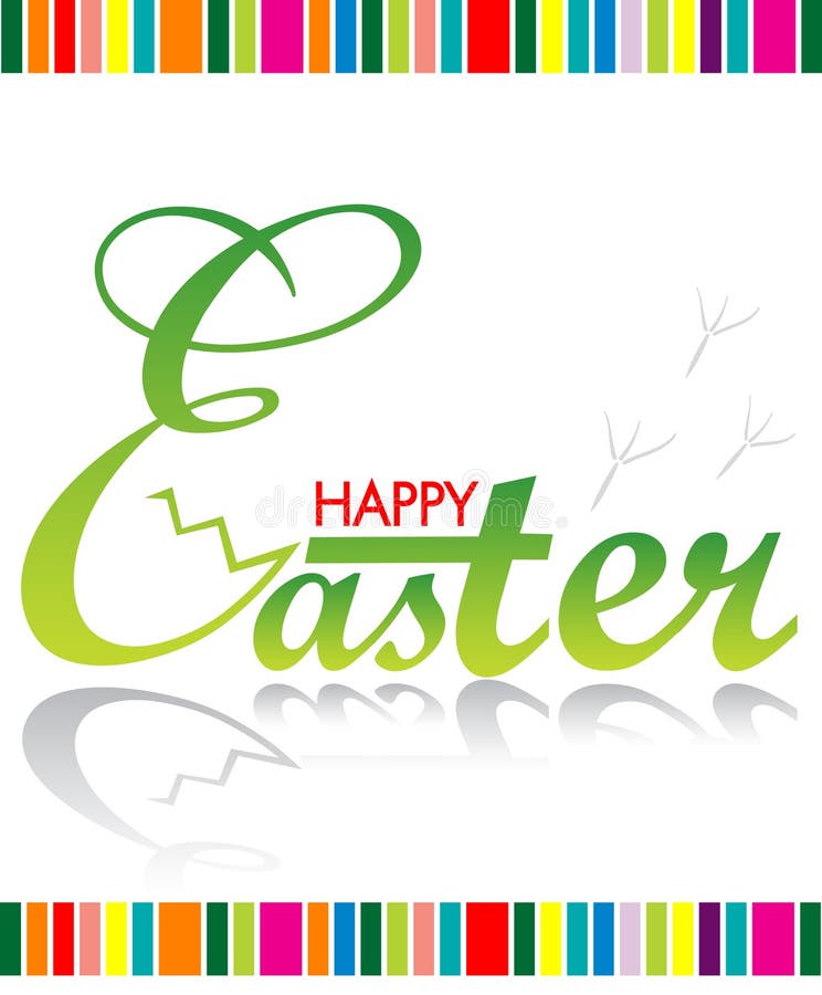 Happy Easter greeting card stock illustration. Illustration of religion ...