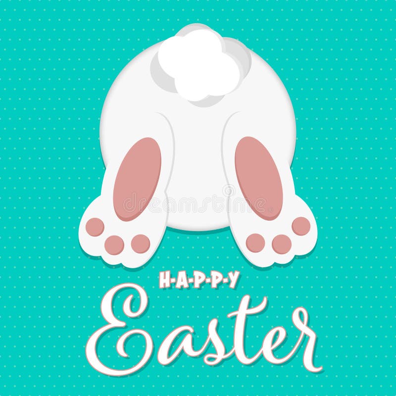 Cute Easter Bunny Rabbit Back View Stock Illustrations – 157 Cute ...