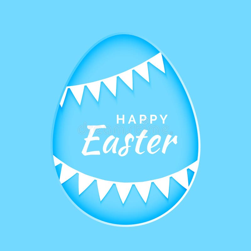 Happy Easter Greeting Card with Easter Egg and Flags Stock Vector ...