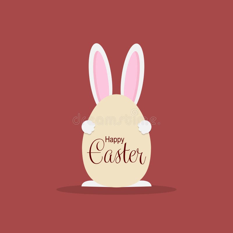 Happy Easter Greeting Card with Egg, Rabbit. Easter Bunny, Texture ...