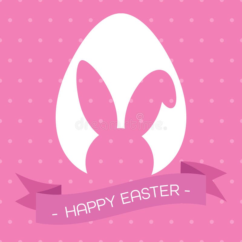 Happy Easter Greeting Card with Egg , Rabbit. Easter Bunny Stock ...