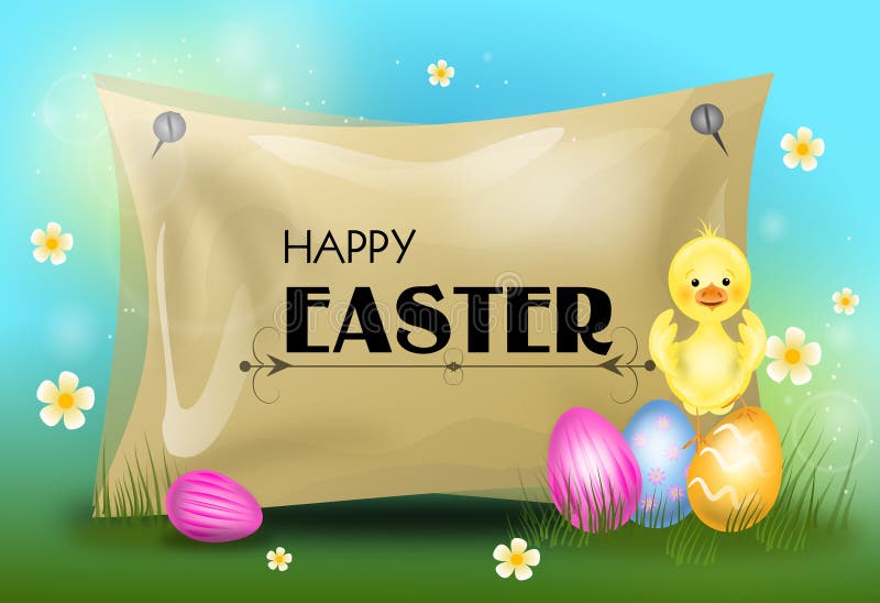 Happy easter greeting card stock illustration. Illustration of holiday ...