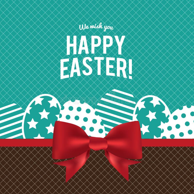 Happy Easter Greeting Card with Eggs ,vector Design Stock Illustration ...