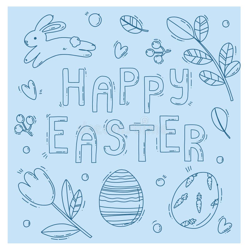 Happy Easter Greeting Card, Vector Illustration Stock Vector ...