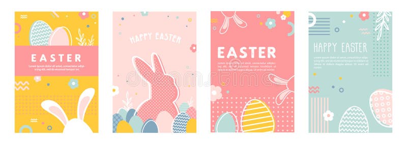 Happy Easter greeting card stock vector. Illustration of scrapbook ...