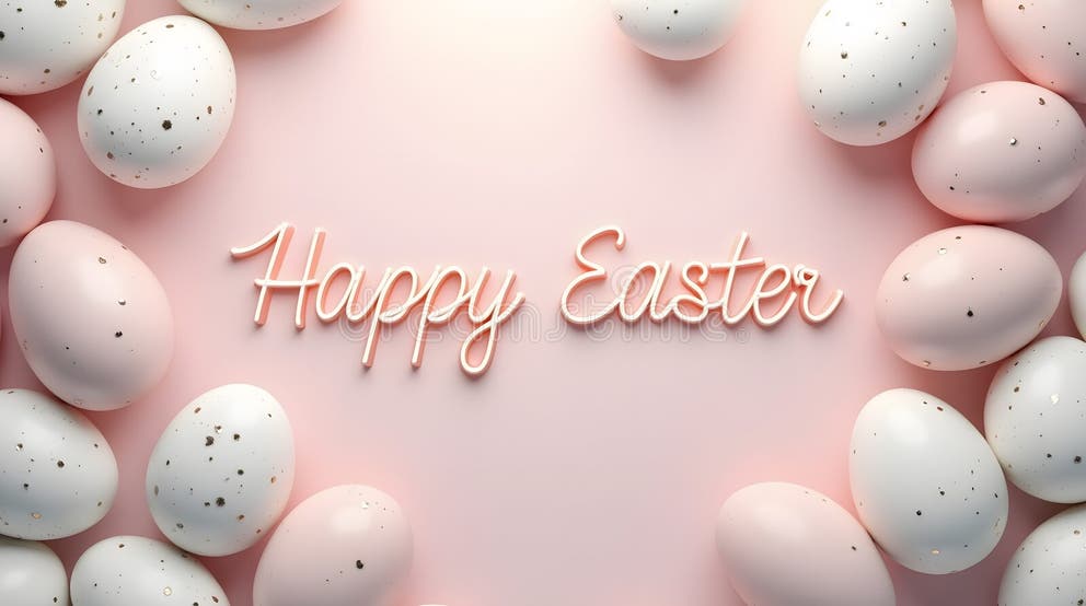 Happy Easter Greeting stock illustration. Illustration of serene ...