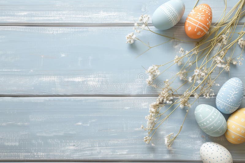 Happy Easter Hand Drawn Card Eggs Reflection Basket. White Worship Bunny Computer Graphic ...