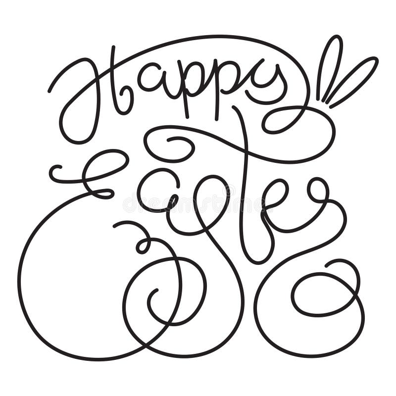 Happy Easter Hand Lettering Quote, Calligraphy, Cursive Script, Written ...