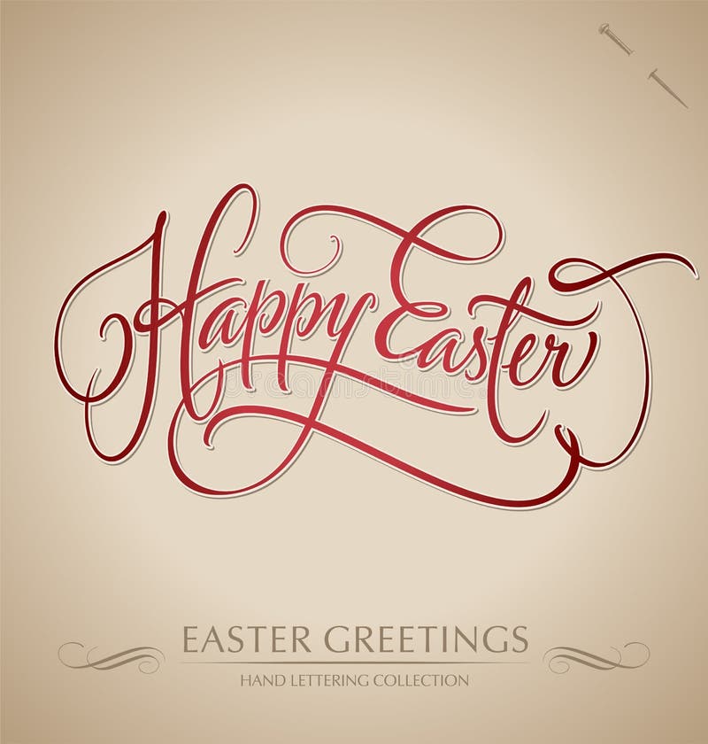 Happy Easter Hand Lettering (vector) Stock Vector - Illustration of ...