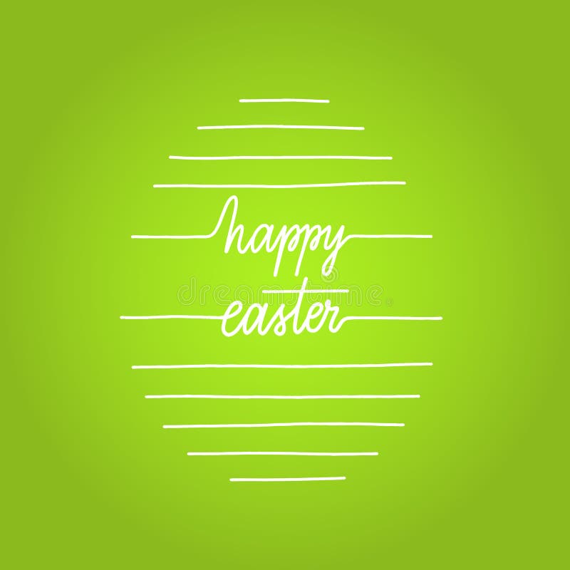 Happy Easter Hand Lettering Vector on Egg Silhouette Stock Vector ...