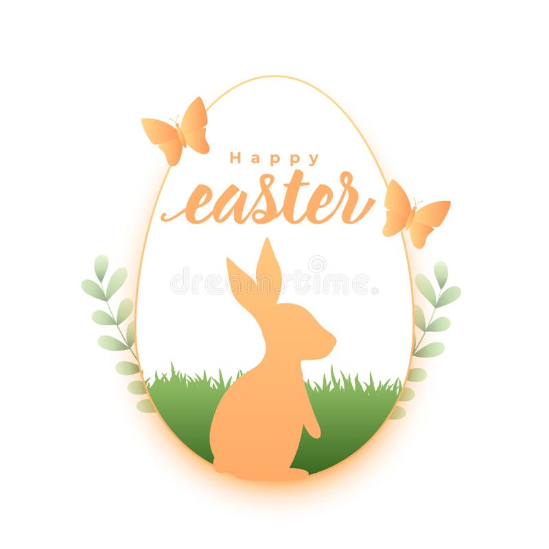 Happy Easter Holiday Card for Social Media Post Stock Illustration ...