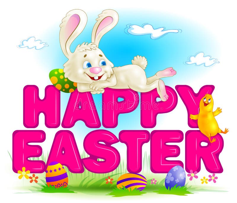 Happy Easter Holiday Celebration Stock Vector - Illustration of ...