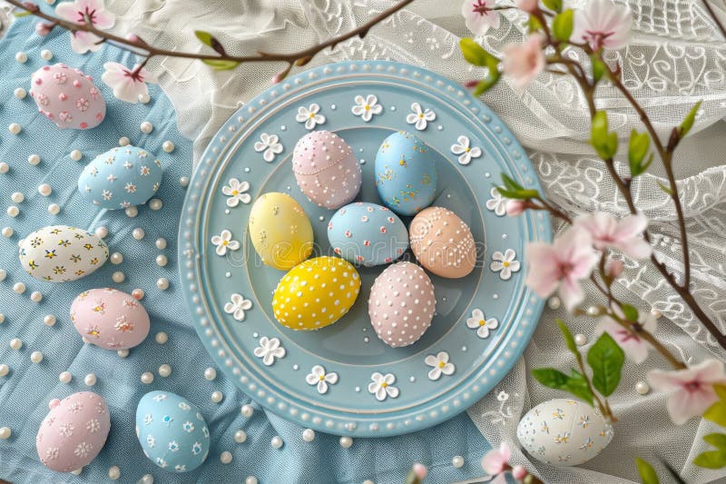 Happy Easter Hop Pests Eggs Eggstatic Bunny Basket. White Lily of the ...