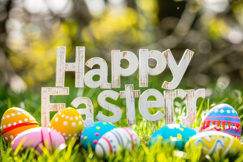 Happy Easter we Hope You Enjoy Your Holiday Stock Photo - Image of hope ...