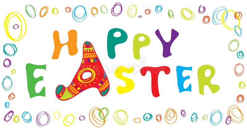 Happy Easter Horizontal Banner Stock Vector - Illustration of ...