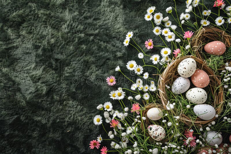 Happy Easter Kaleidoscopic Eggs Egg Ornaments Basket. White Gpu ...