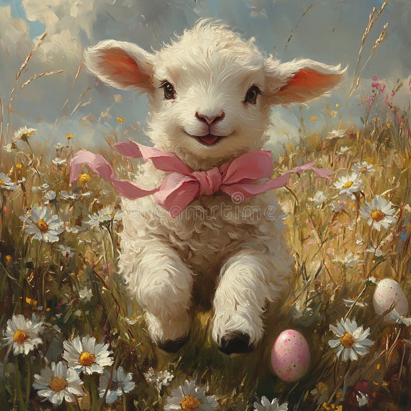 A happy Easter lamb stock image. Image of dessert, party - 366800937