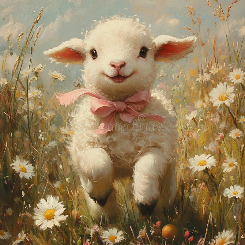 A happy Easter lamb stock photo. Image of food, blossom - 366803356