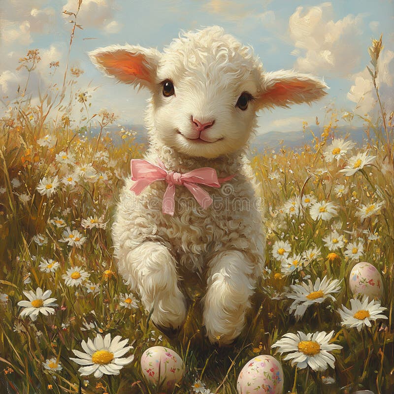A happy Easter lamb stock image. Image of cake, baked - 366804655