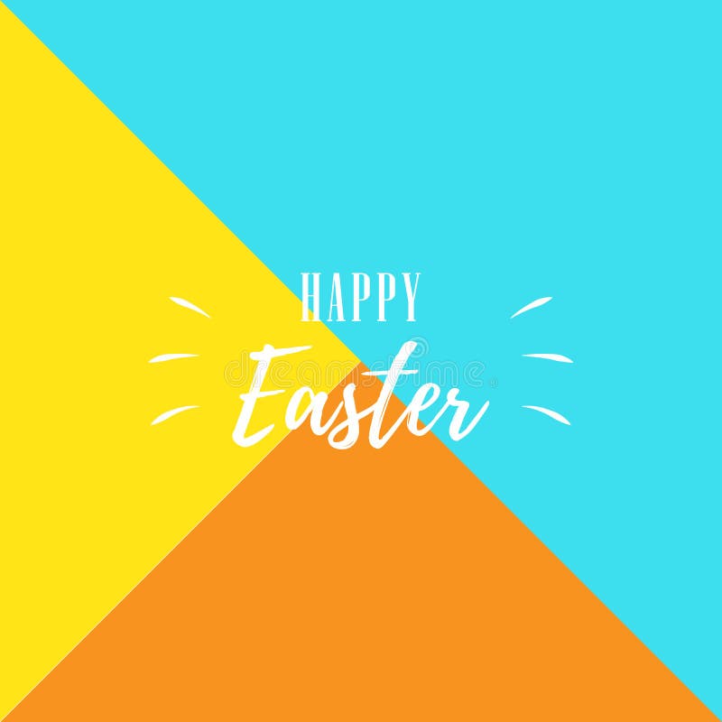 Happy Easter Lettering on Colorful Background for Cards Stock Vector ...