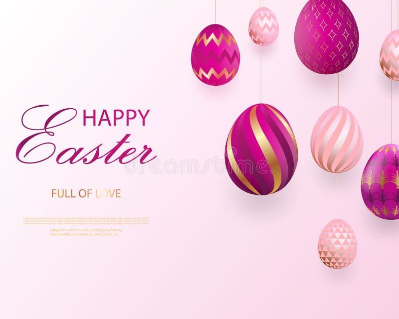 Spring Pink Gold Easter Frame Stock Illustrations – 683 Spring Pink ...
