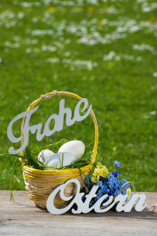 Happy easter stock image. Image of flowers, letters, blue - 68217463