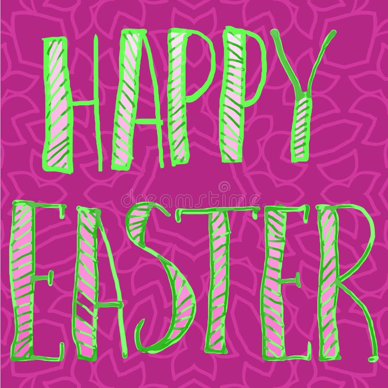 Happy Easter Letters Print stock vector. Illustration of pink - 68672292