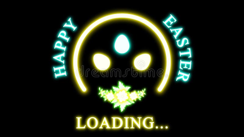 Happy Easter Loading Animation Clip with Flowers and Eggs Stock Footage ...