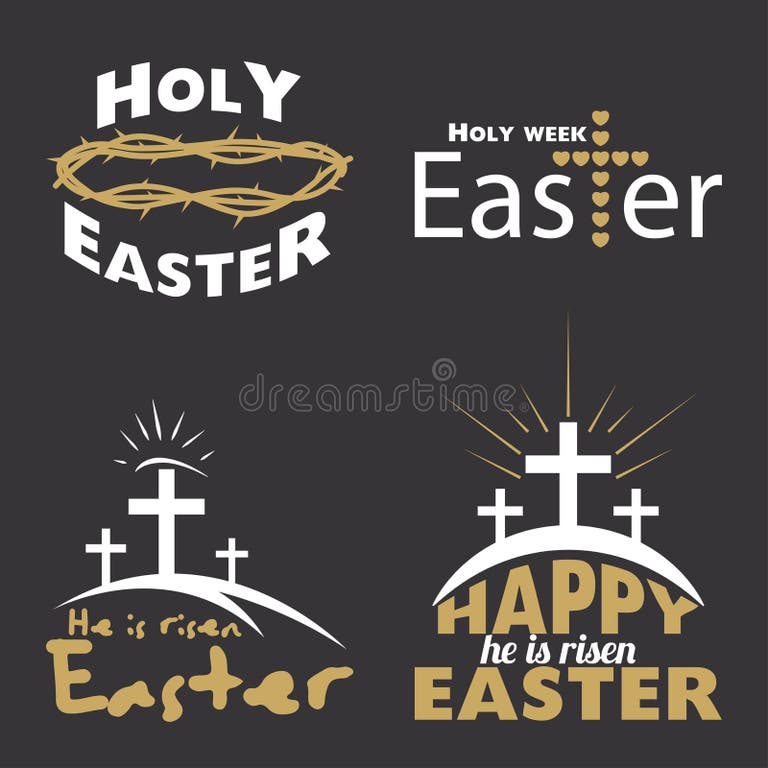 Happy Easter logo stock vector. Illustration of celebration - 93380383