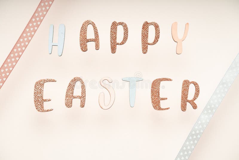 Happy Easter Minimal Pastel Greeting Card Stock Photo - Image of ...