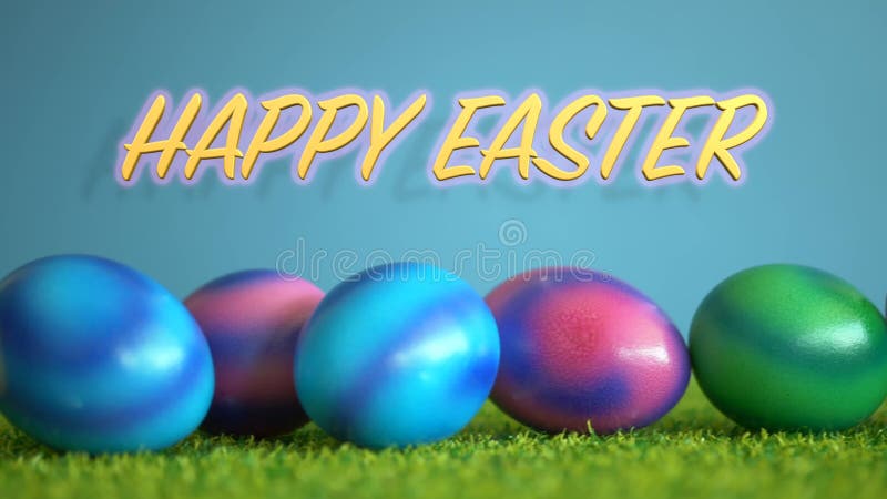Happy Easter Note. Close-up Ester Template Background Stock Video ...