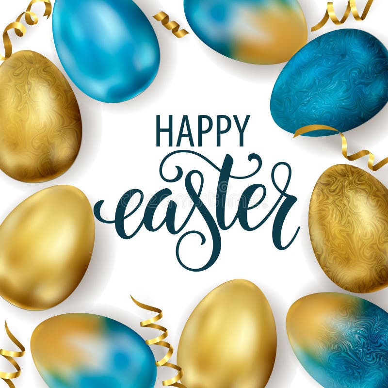 Happy Easter, Painted Eggs. Spring Holidays, Easter Background Stock ...