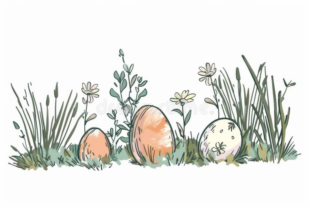 Happy Easter Pale Eggs Easter Joy Basket. White Pattern Bunny Easter ...