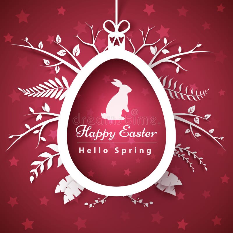 Happy Easter - Paper Origami Style. Stock Vector - Illustration of ...