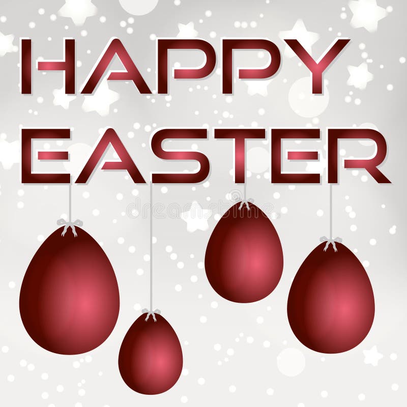 Happy Easter from Paper with Red Eggs Eps10 Stock Illustration ...