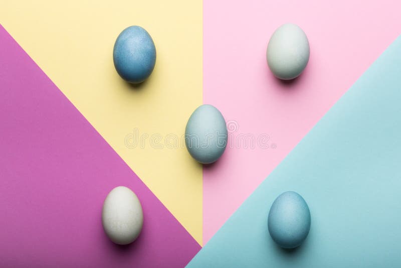 Happy Easter Pastel Coloured Background. Stock Image - Image of ...