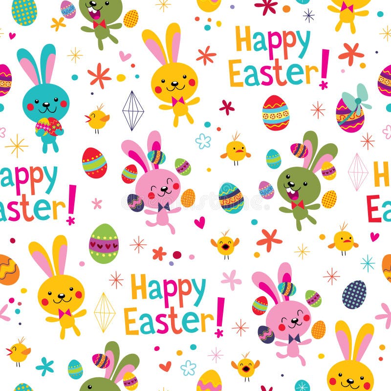 Happy Easter greeting card stock vector. Illustration of scrapbook ...