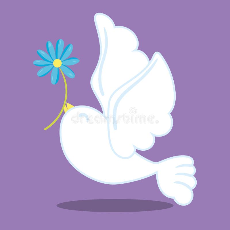 Happy Easter Pigeon Blue Flower 13 Stock Vector - Illustration of blue ...