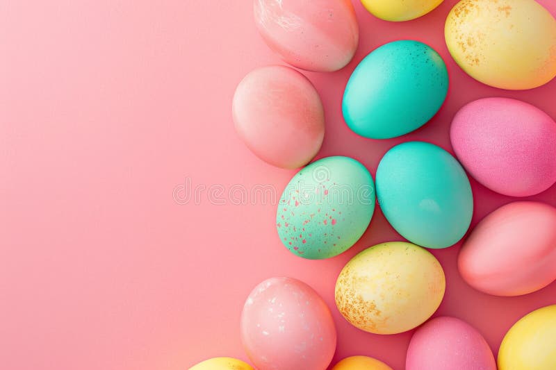 Happy Easter Plants Eggs Blessings Basket. White Easter Eggs Bunny Rose ...