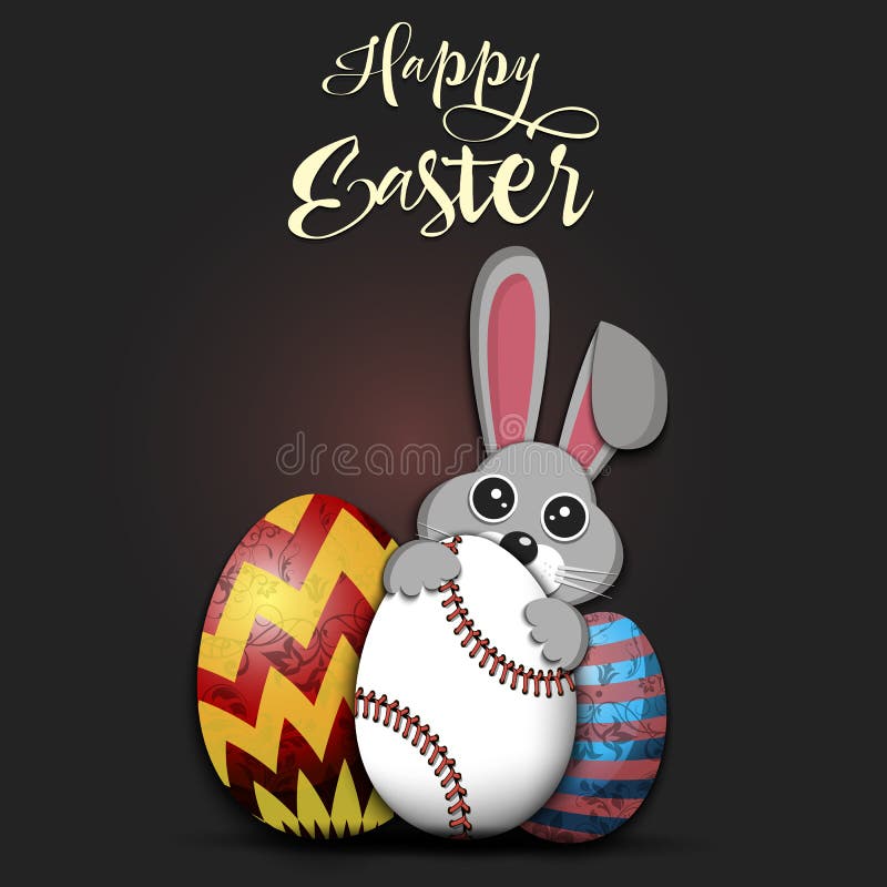 Easter Bunny Baseball Stock Illustrations – 123 Easter Bunny Baseball ...