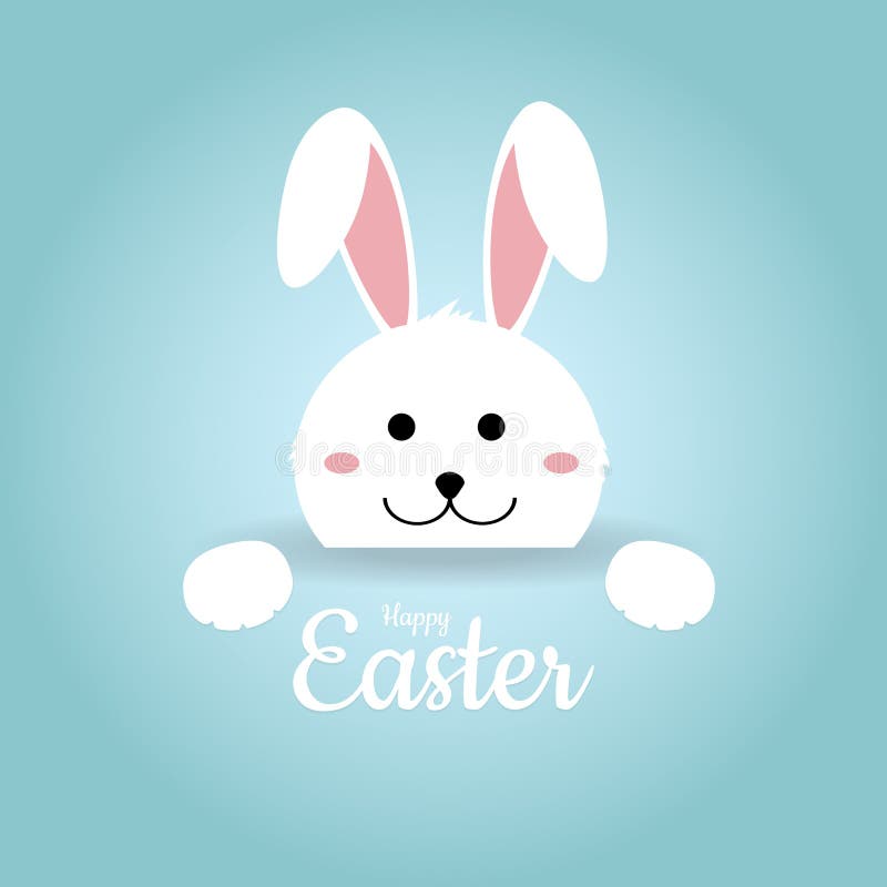 Happy Easter, an Easter Rabbit. Vector Illustration Stock Vector ...