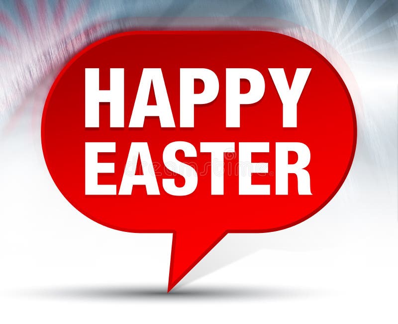 Happy Easter Red Bubble Background Stock Illustration - Illustration of ...
