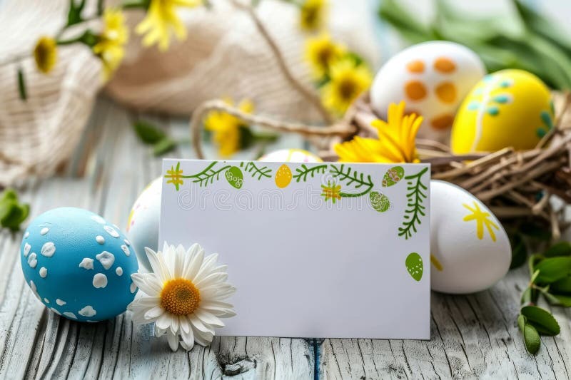 Happy Easter Religious Observances Eggs Easter Atmosphere Basket. White ...